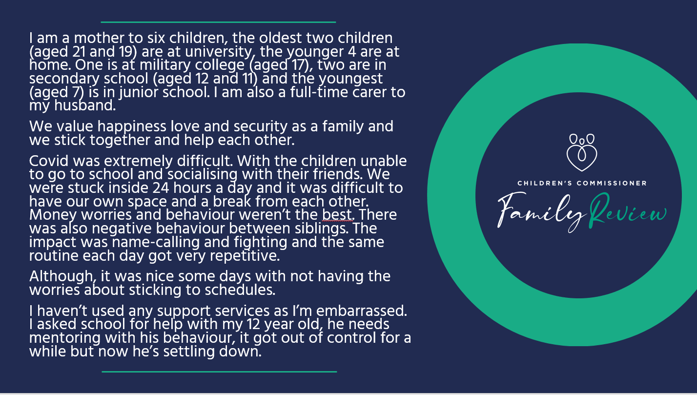 Family Review: Family Profiles sixth set | Children's Commissioner for ...