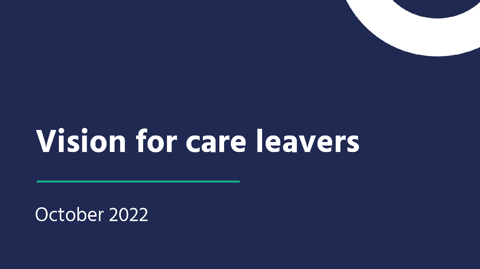 Vision for care leavers | Children's Commissioner for England