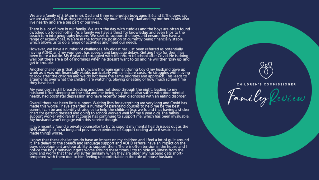 Family Review: Family Profiles twelfth set | Children's Commissioner ...