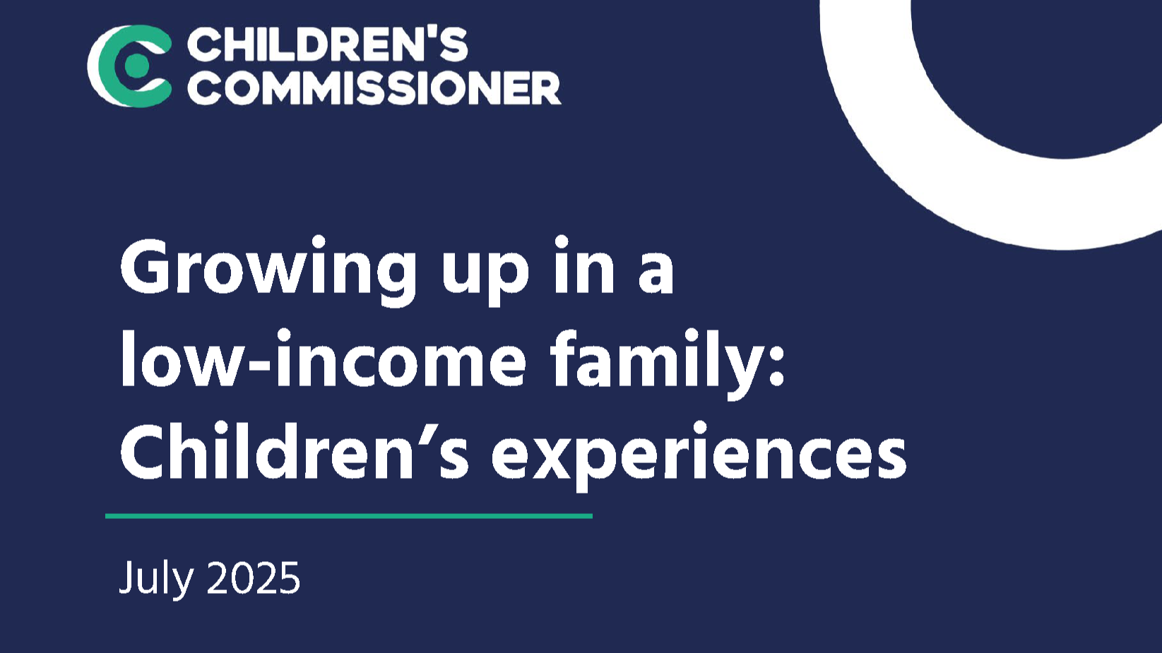 Growing up in a low-income family: Children's experiences | Children's ...